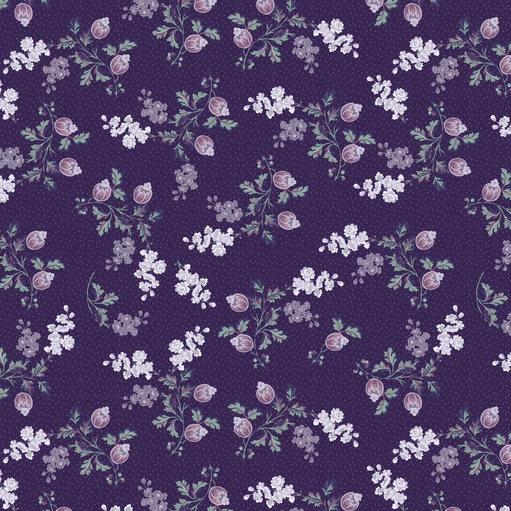 Purple Majesty Floral Quilting Cotton - Wilmington Prints | Funky ...