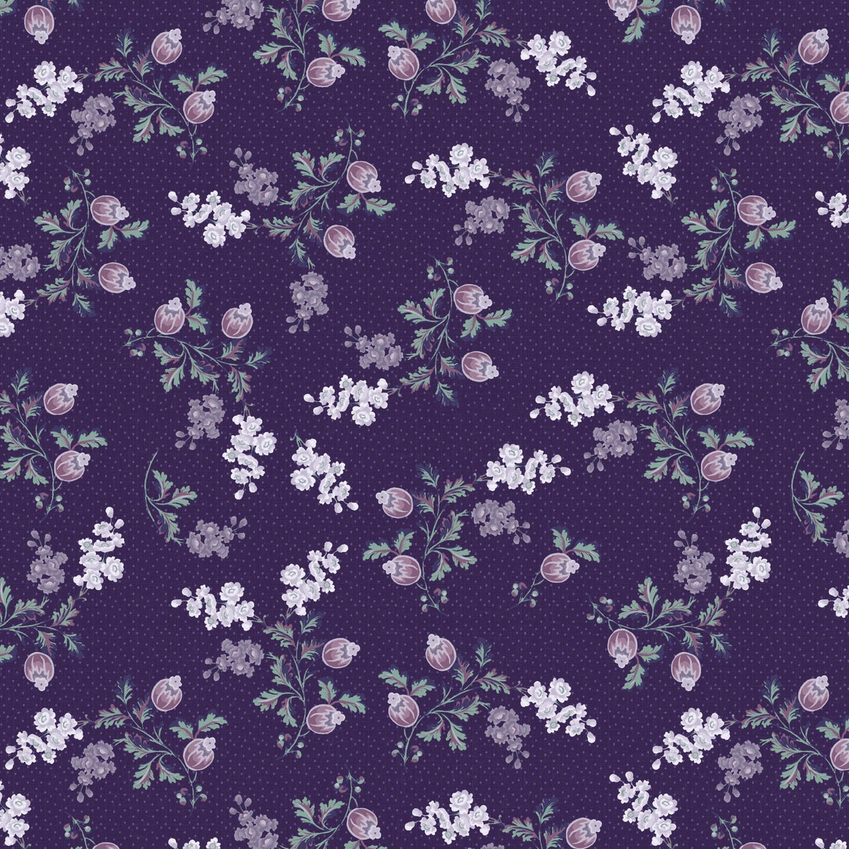 Purple Majesty Floral Quilting Cotton - Wilmington Prints | Funky ...