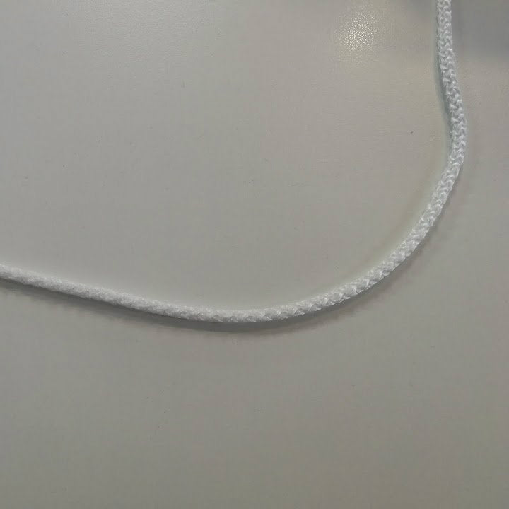 White Braided Polypro Cord – Funky Monkey Fabrics